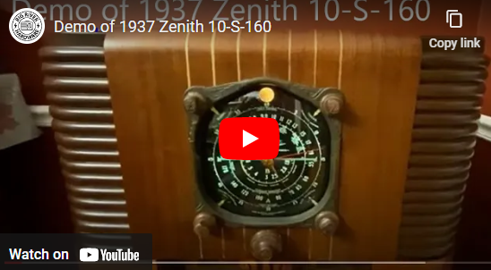 Demo of 1937 Zenith 10-S-160 – Big River Hardware