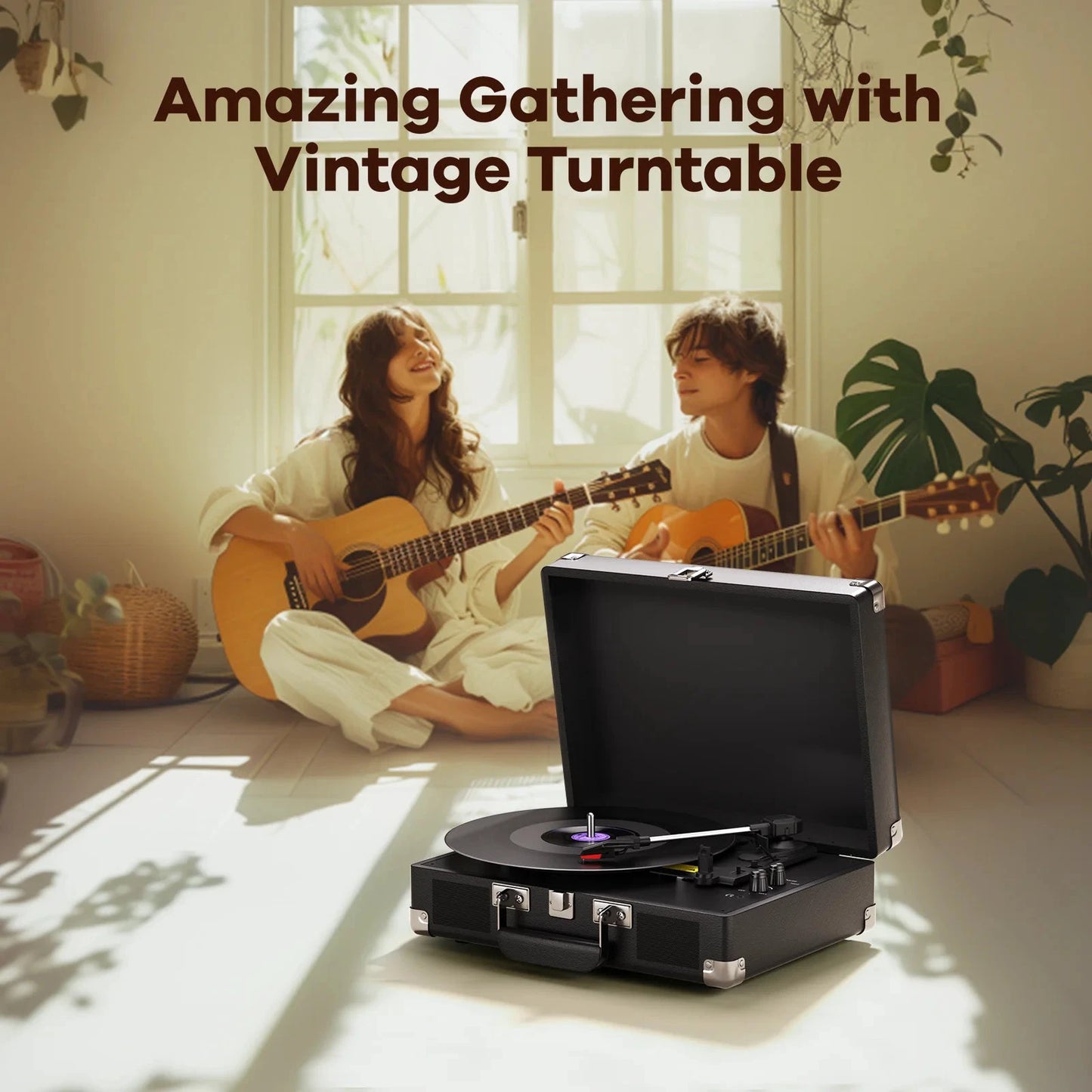 Portable Vinyl Record Player with Anti-Vibration – Big River Hardware
