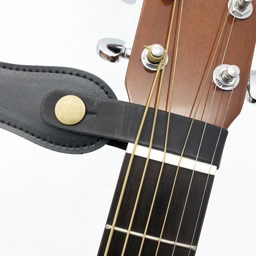 Leather Guitar Strap Holder Button Safe Lock - Multi Colors Available ...