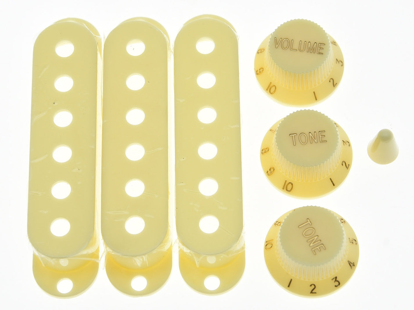 Aged White ST Knobs,ST Pickup Covers and 5 Way Switch Tip – Big River ...